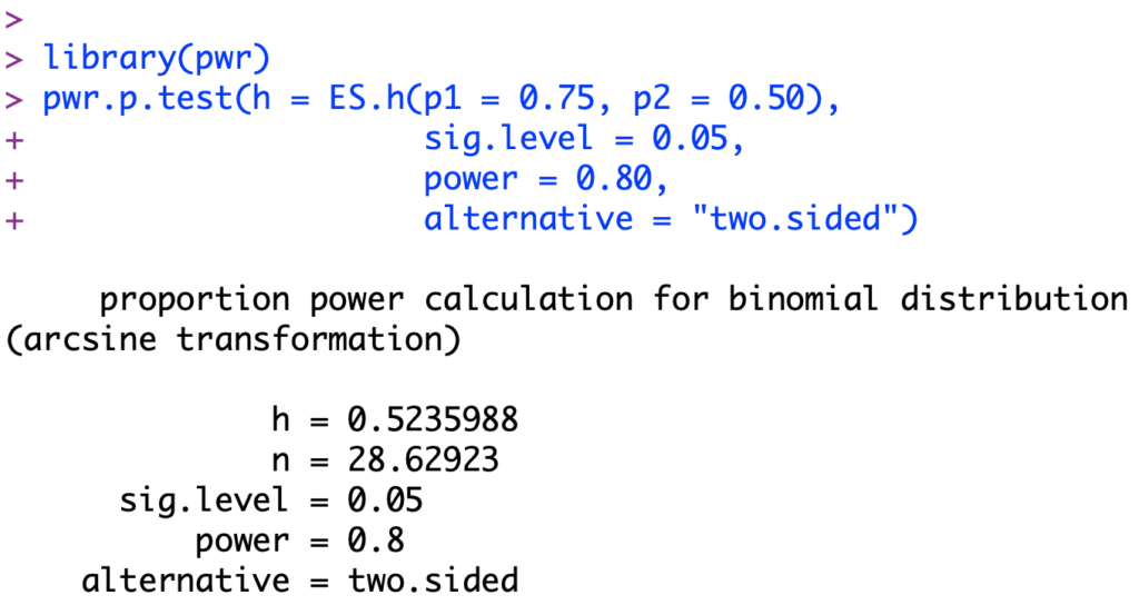 Rのpwrパッケージを使ったサンプルサイズ計算の例 | 医学統計の小部屋
